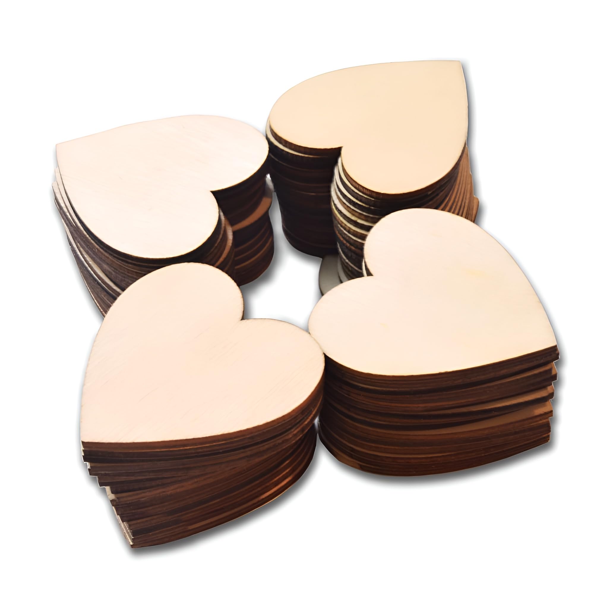 Amazon.com: 20 Pcs Wooden Hearts for Crafts 4 inch Unfinished Wood ...