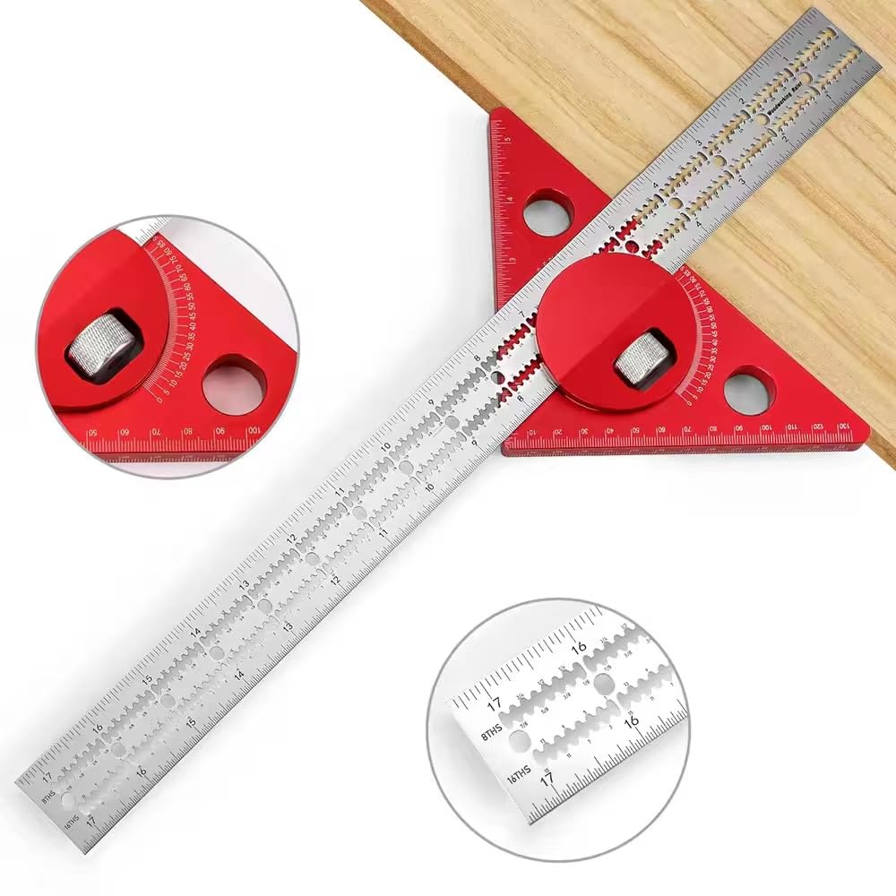 Woodworking Edge Ruler,Woodworking Scriber Ruler with Adjustable ...
