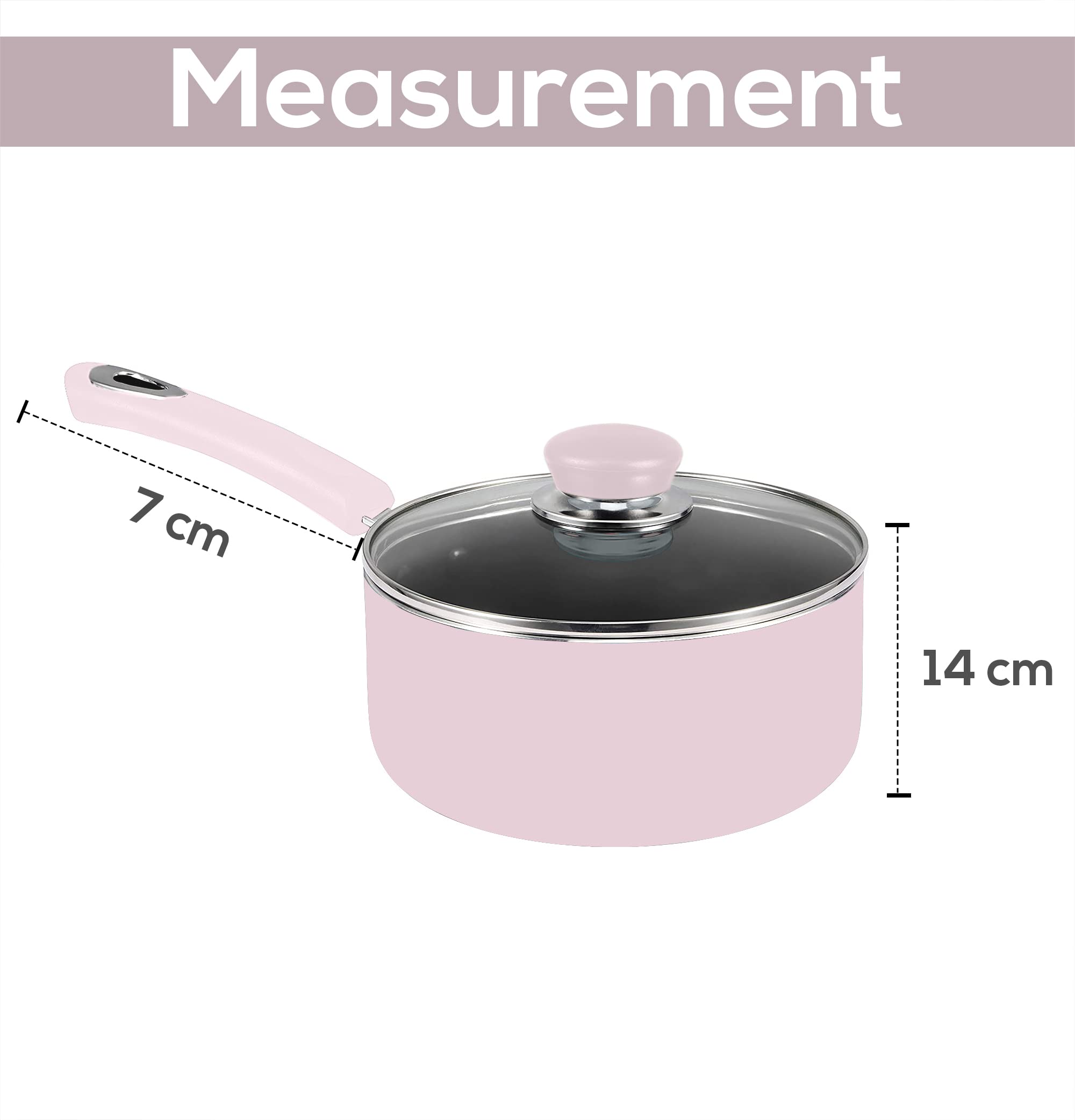 Snapklik.com : Utopia Kitchen 2 Quart Detachable Handle Nonstick Saucepan