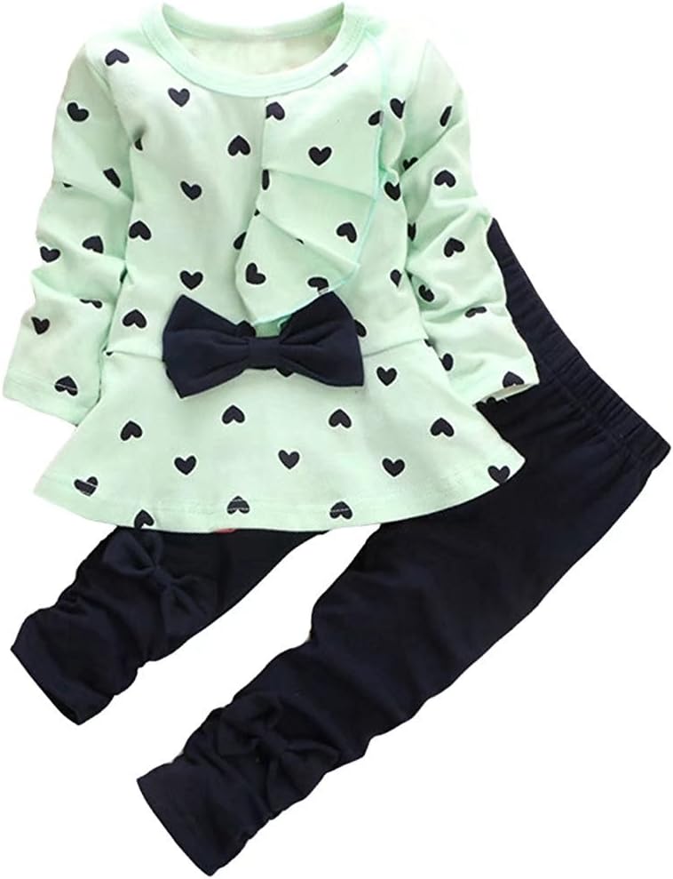 Amazon.com: Baby Girl Clothes Infant Outfits Set 2 Pieces with Long ...