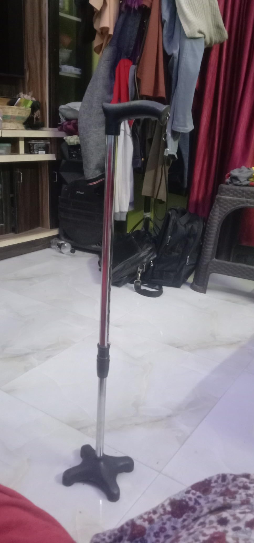 New Strong Walking Stick with Adjustable Height, Mild-Steel Body, Light ...
