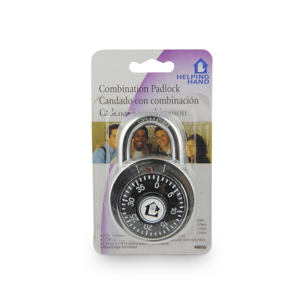 Master Lock Padlock, Standard Dial Combination Lock, 1-7/8 in. Wide, Blue, 1506D, Combination ...