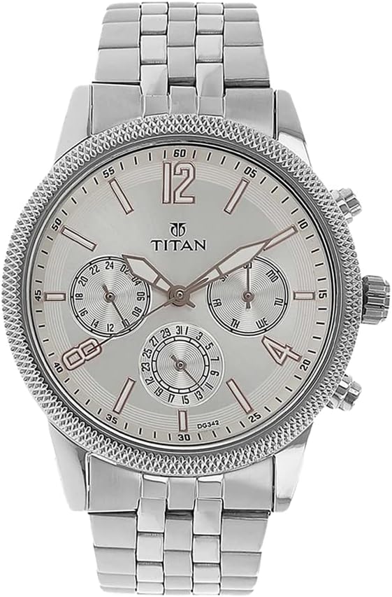 Titan Men Metal Anthracite Dial Analog Watch -Nr1734Bm01, Band Color ...