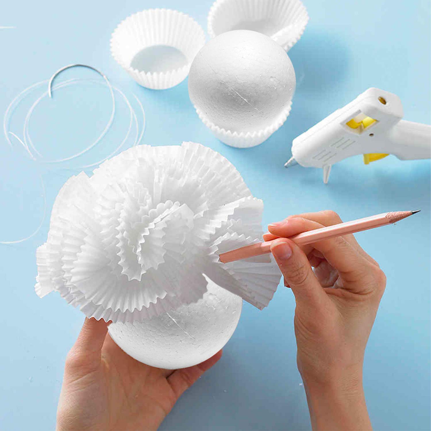Snapklik.com : Foam Balls,12 Pack Foam Ball Smooth Polystyrene Foam ...