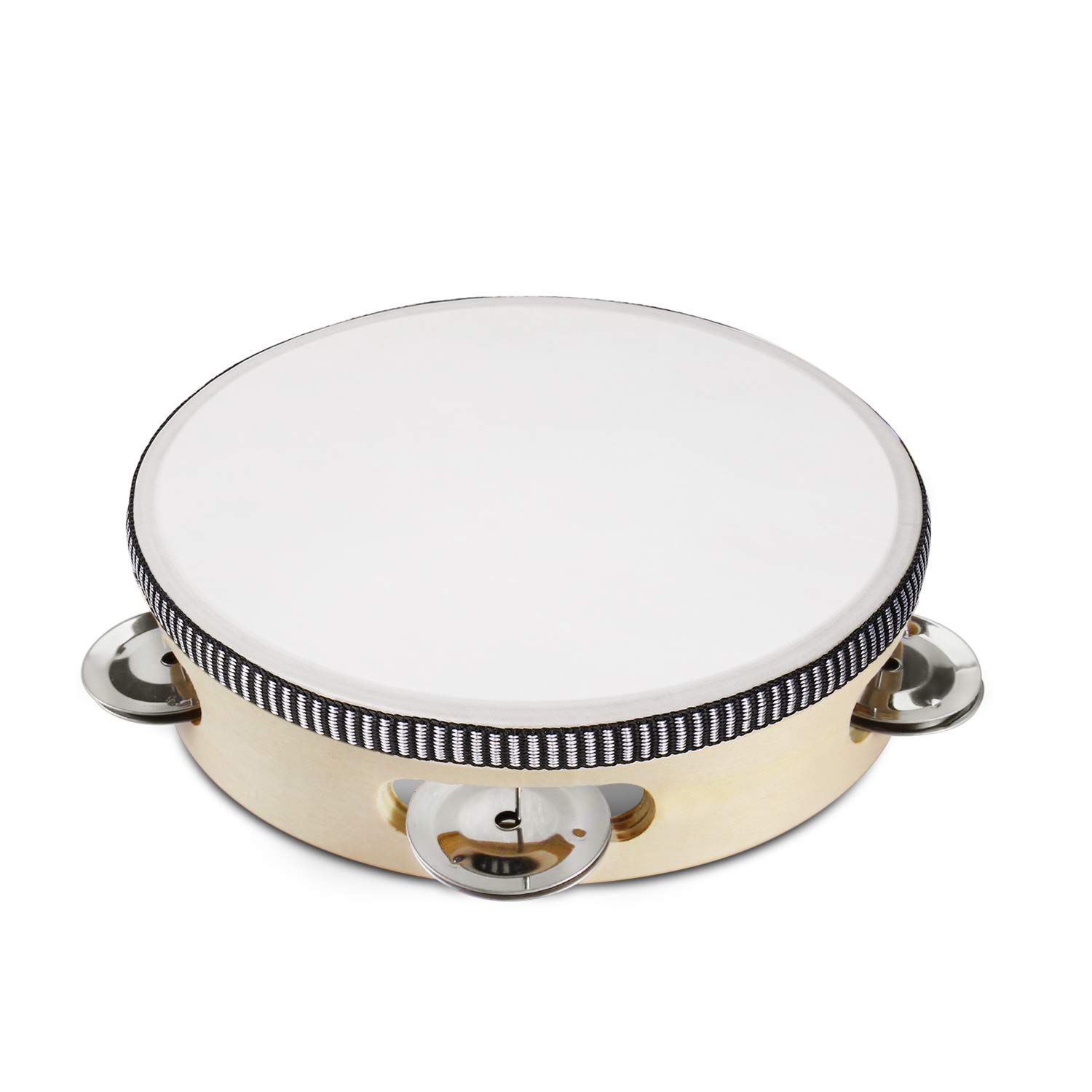 Snapklik.com : Flexzion Wooden Round Tambourine For Kids And Adults 6 ...