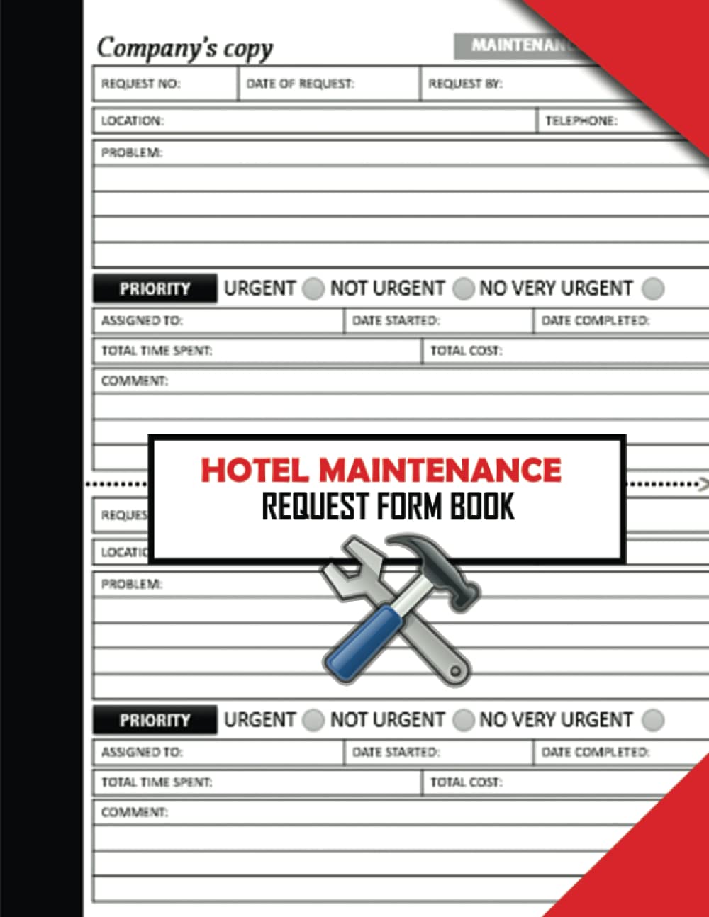 Amazon.com: Hotel Maintenance Request Form: 2 X 150 Pages Repair ...