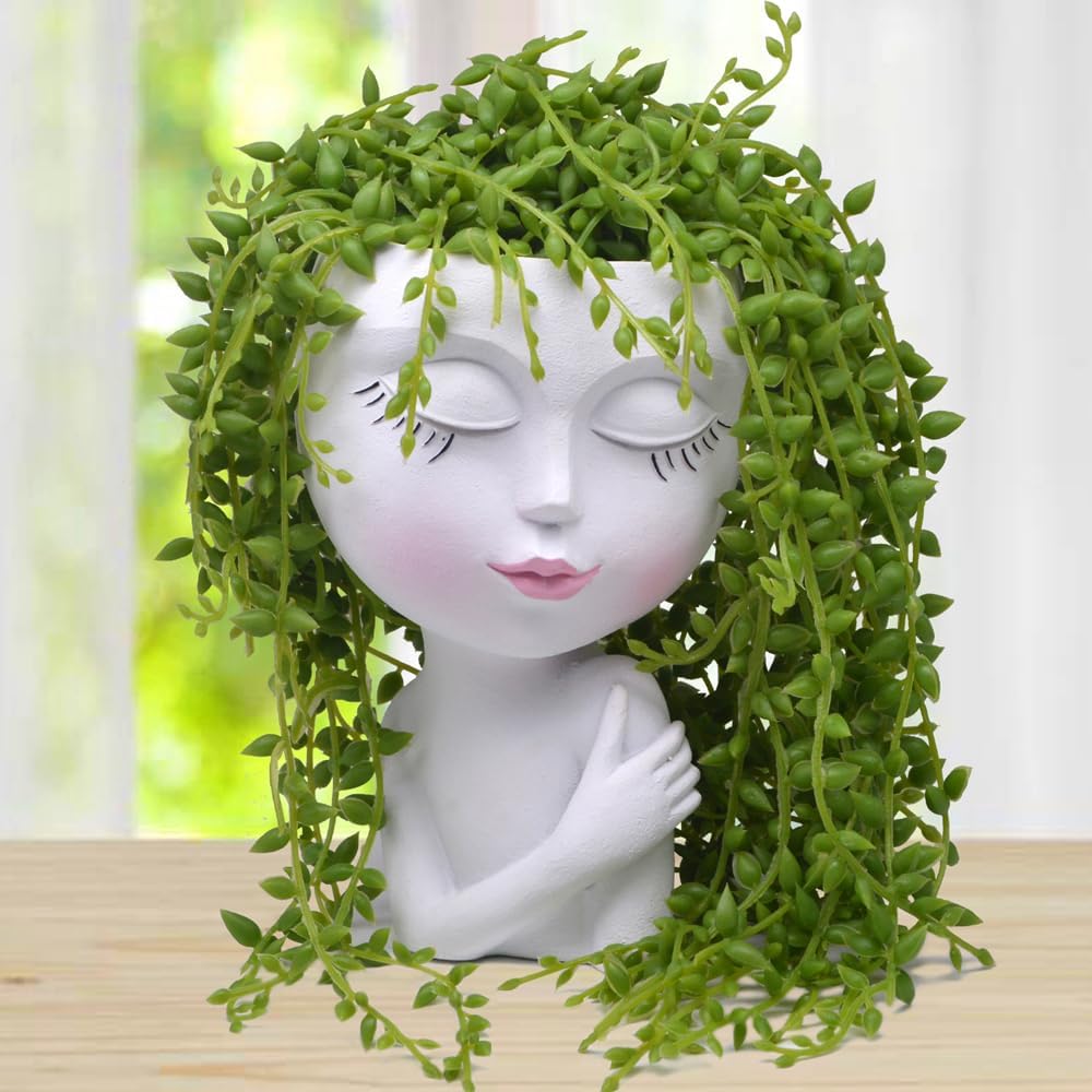 Amazon.com : Face Planters Pots Head Cute Plant Pots for Indoor Plants ...