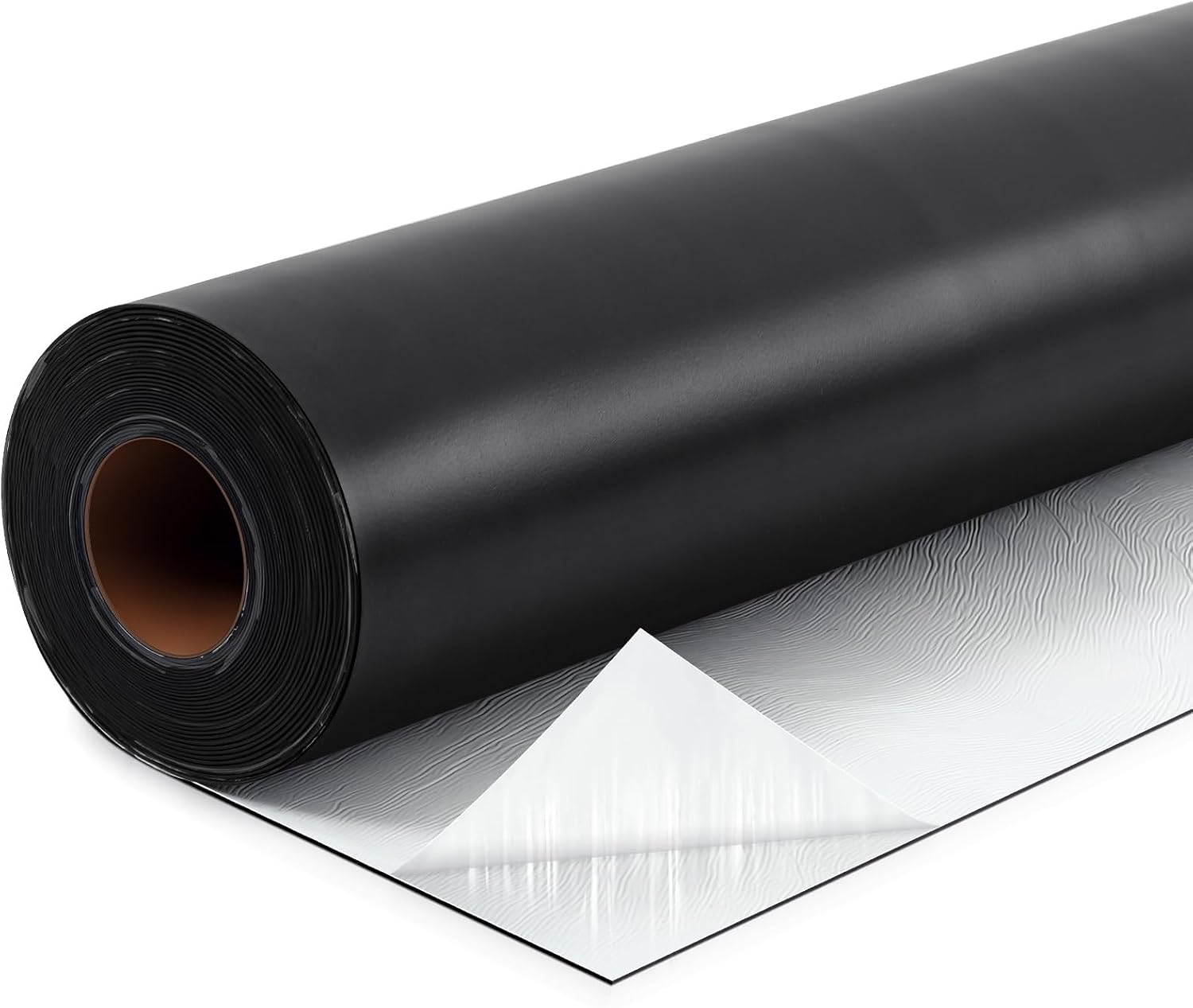 Pushglossy 1 Roll EPDM Rubber Roofing Membrane 39" x 15ft, Self ...