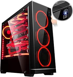 Amazon.co.jp: GOLDEN FIELD Z3 Middle Tower PC Case, Reinforced Glass ...