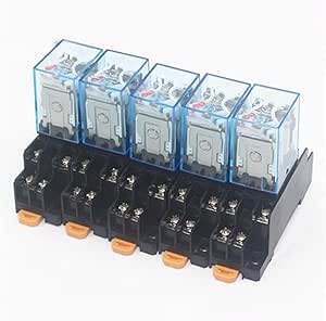 Amazon.com: GAJUST Relay 5set MY2P HH52P MY2NJ Relay Coil General DPDT Mini Electromagnetic ...