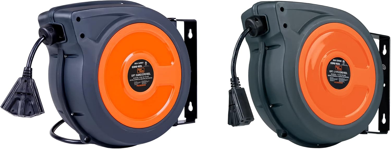 SuperHandy Cord Reel Extension Alexa Smart Plug 12AWG x 50' Feet ...