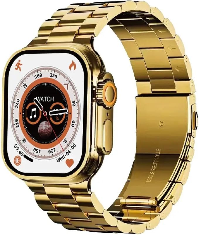 SSN Global S9 Ultra Gold Edition with Sports Mode Golden SmartWatch for ...