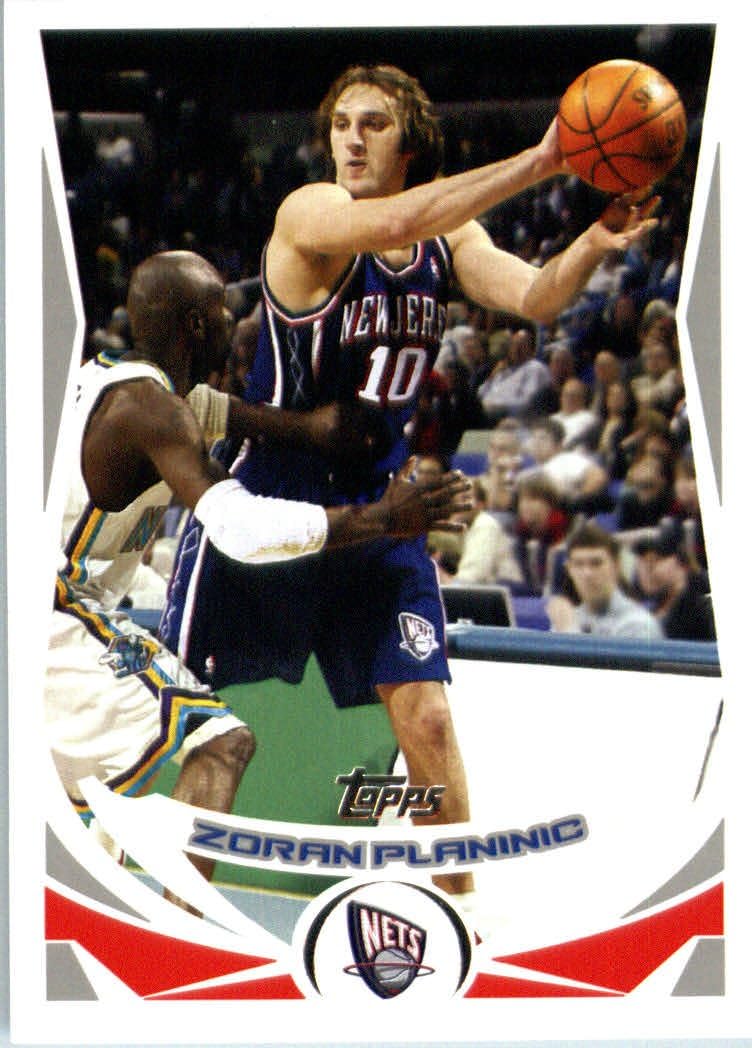 2004 05 Topps Basketball Card #171 Zoran Planinic New Jersey Nets at ...
