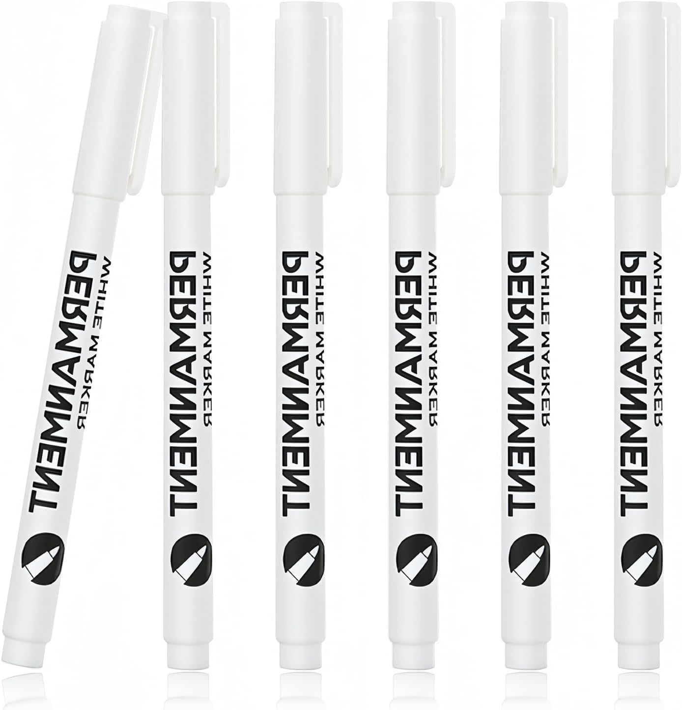 Permanent Marker Pens Set - 6pcs Fine Point, Quick Dry, Waterproof ...