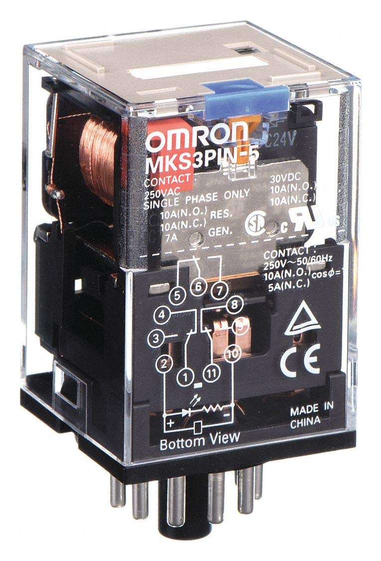 MKS3PIN-5 DC24 Relay: electromagnetic 3PDT Ucoil: 24VDC 10A/250VAC 10A ...