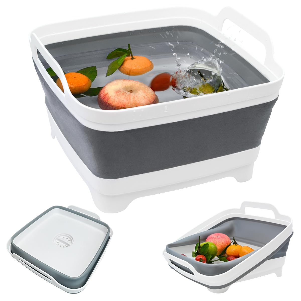 Amazon.com: Collapsible Wash Basin with Drain Plug, 2.4 Gal/9 L ...