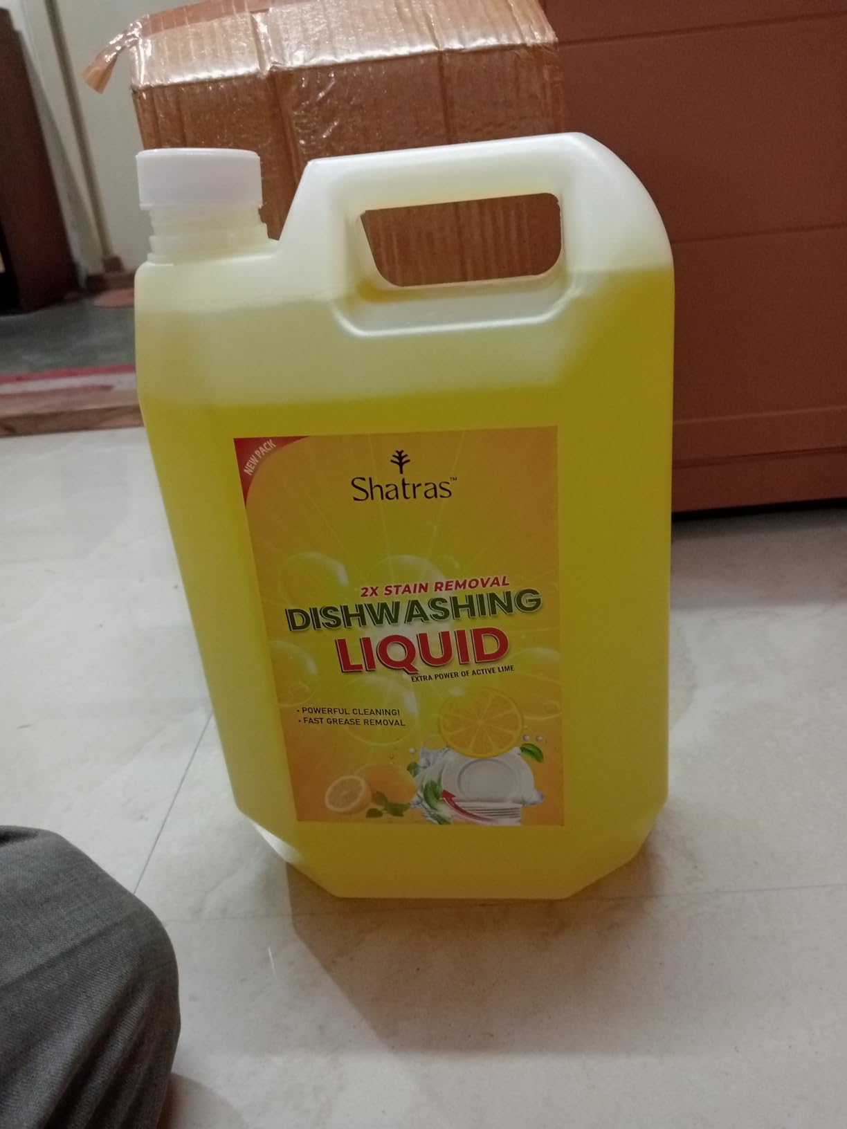 Shatras Dishwash Liquid Gel Lemon Can Jar, Kitchen Utensil Cleaner ...