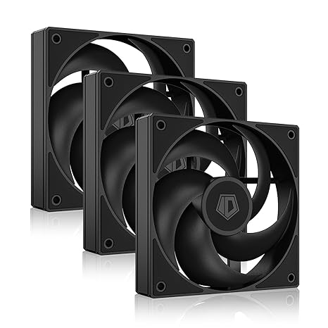 Amazon.com: ID-COOLING AS-120-K Trio 120mm Black Computer Case Fans 3 ...