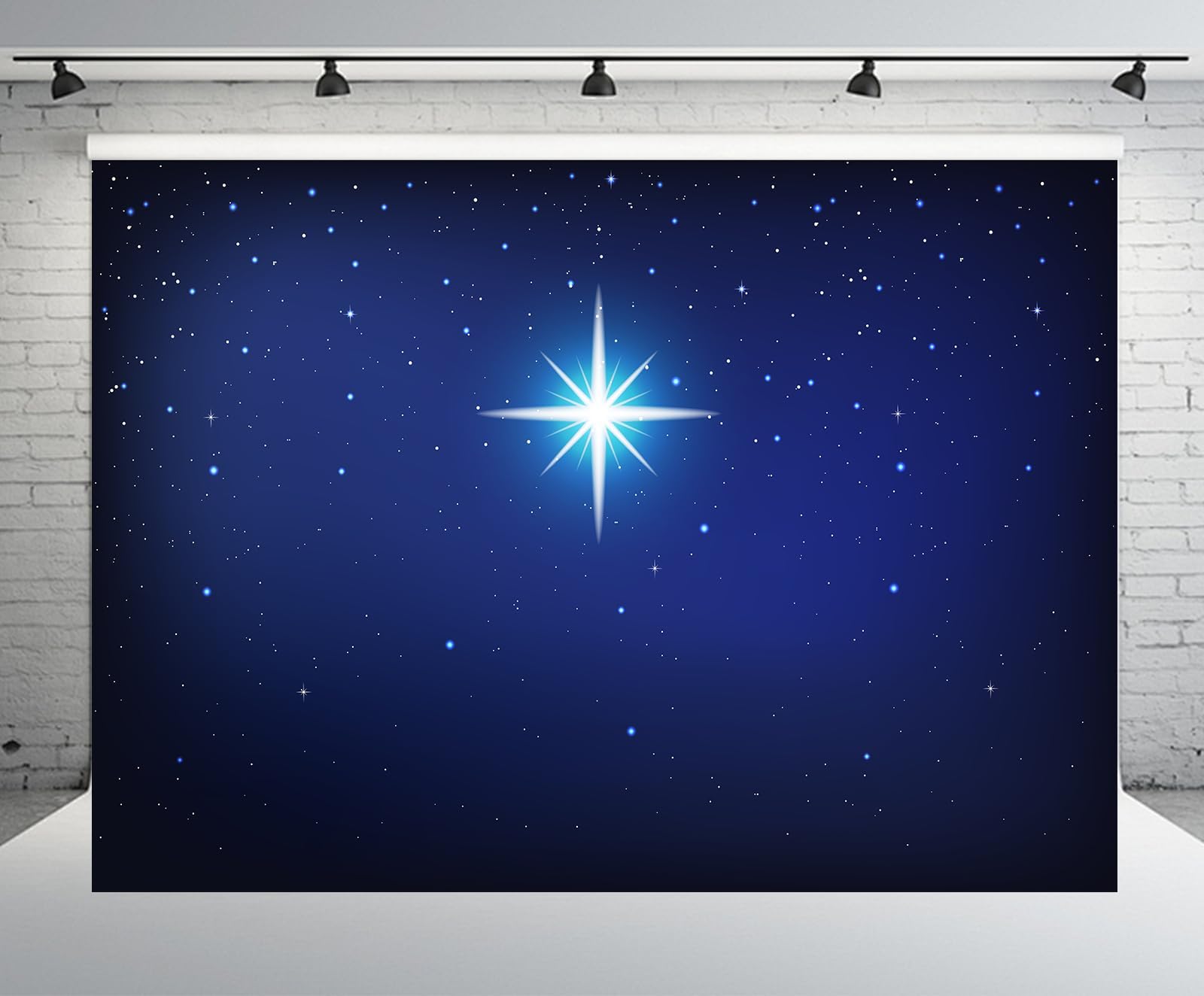 Amazon.com : CHNYWORK 7ftx5ft Holy Star Night Backdrop Christmas ...