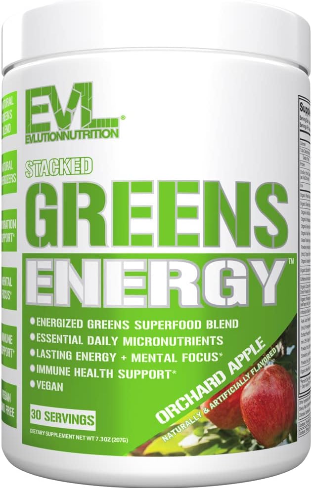 Amazon.com: Greens and Superfoods Energy Drink Powder - EVL Super Greens Powder Smoothie Mix ...
