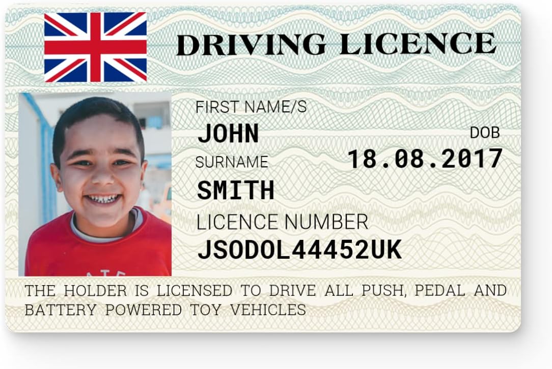 Kid's Driving Licence, Child's Novelty ID Card : Amazon.co.uk ...