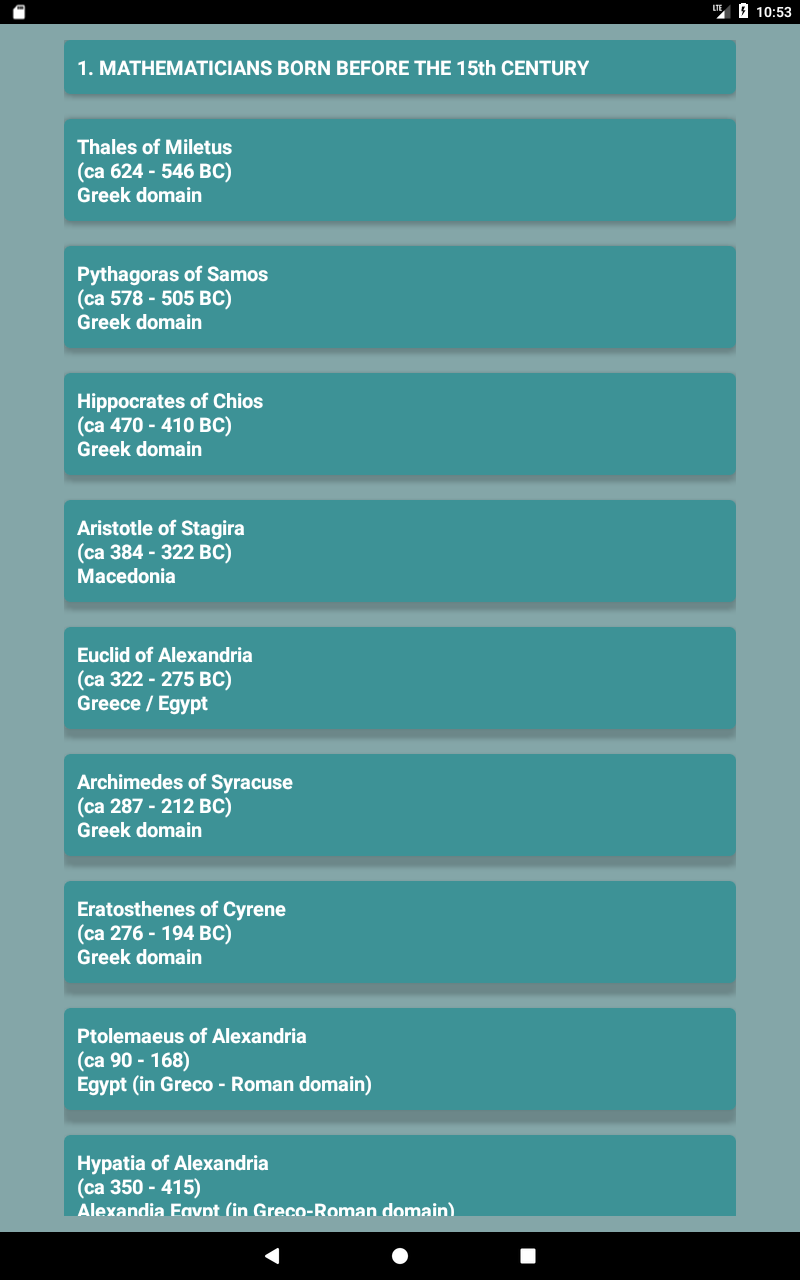 80 Greatest Mathematicians - App on Amazon Appstore