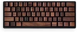 Amazon.co.jp: Wooden Key Caps for Gaming Keyboard, OEM Profile 108 Keys ...