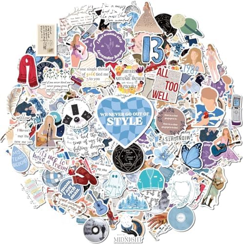 Amazon.com: 50 Pack Taylor Music Sticker Singer Stickers Vinyl ...
