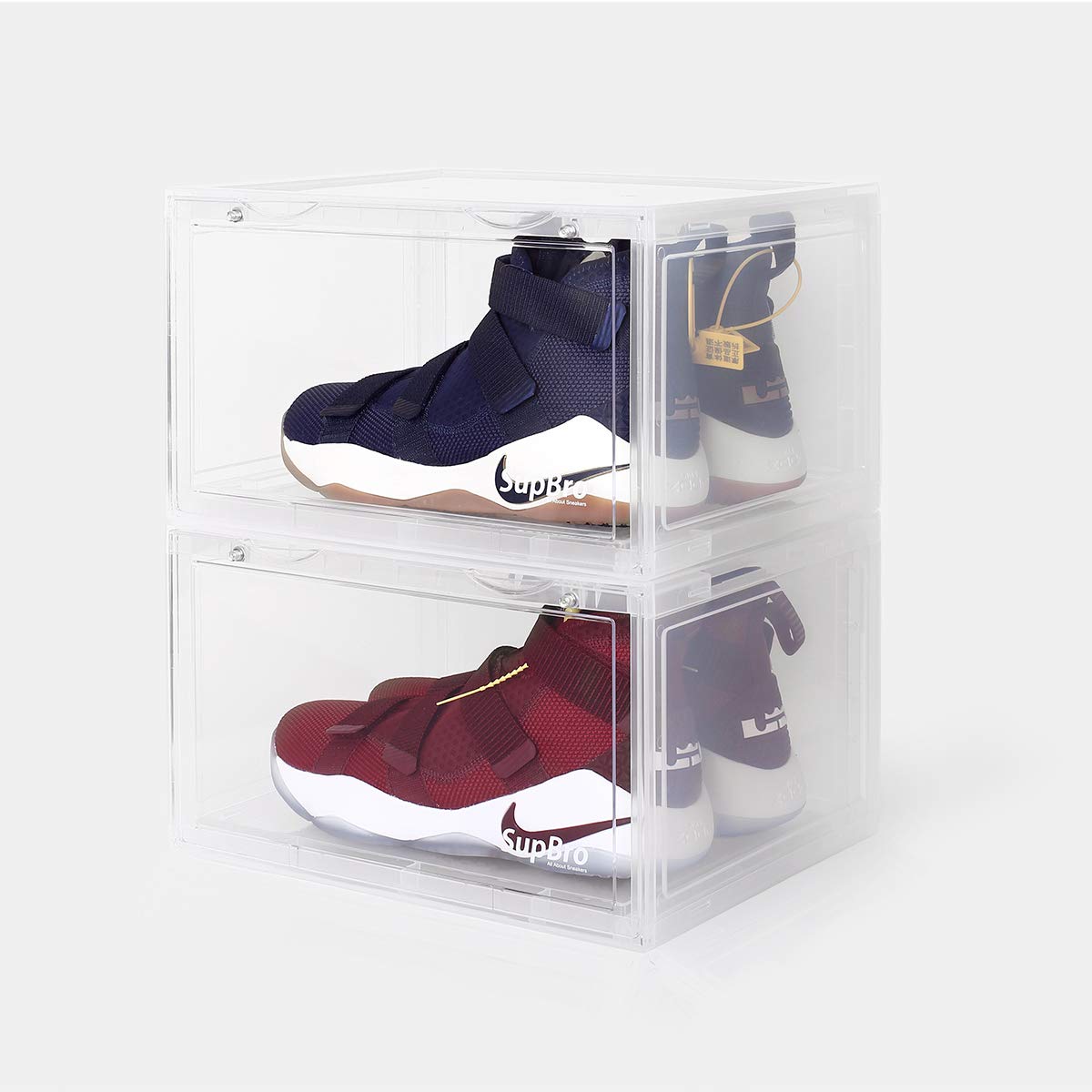 SupBro Collection Crate - Easy Access Storage Shoes Box -Plastic ...