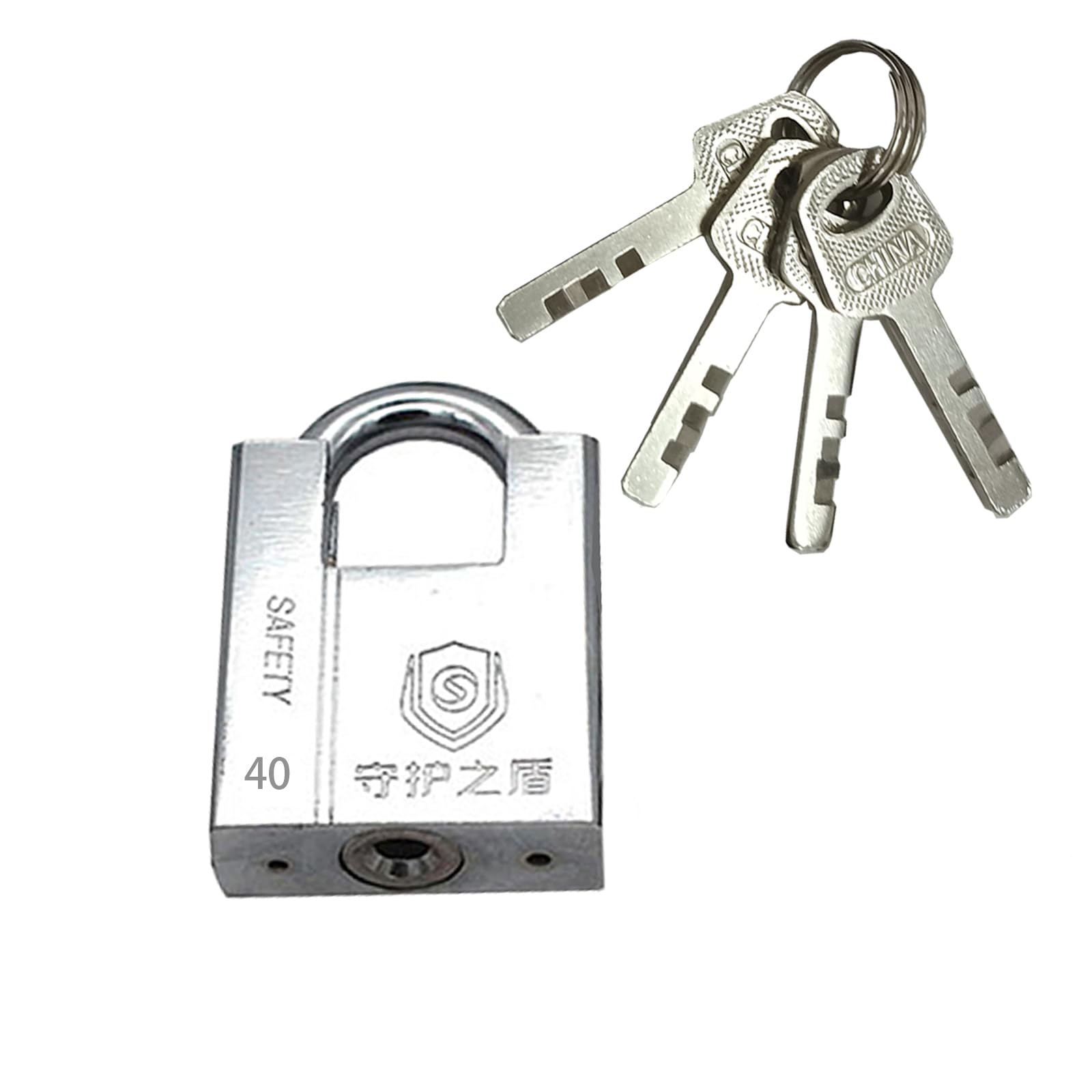 Snapklik.com : ZHEHUA 40mm Stainless Steel Shrouded Hardened Padlock ...