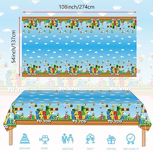 Snapklik.com : Mario Table Cloth Plastic 2 Pack 54 X 108 Inches ...