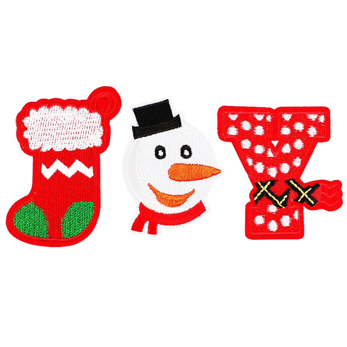 Amazon.com: 3 Pcs Iron on Patches Sew On Letter Patches Cute Joy ...