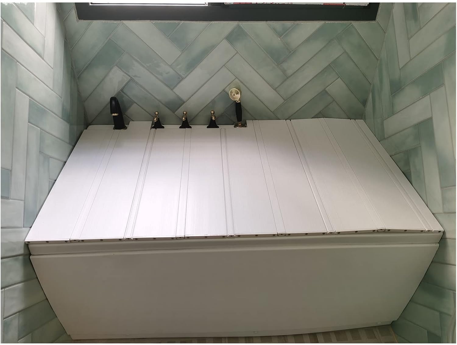 Amazon.com: Folding Bathtub Cover Bathtub Tray, Heat-Resistant PVC Dust ...