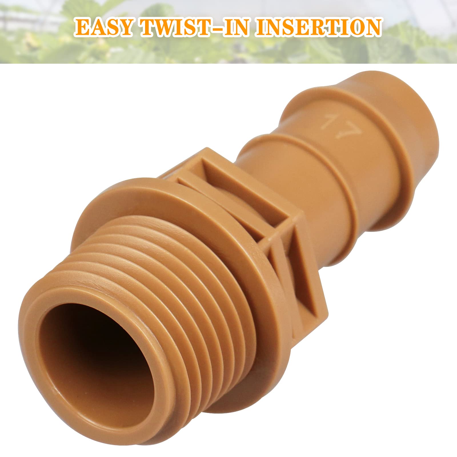 Snapklik.com : Gardrip 1/2 Inch Threaded Drip Irrigation Male ...