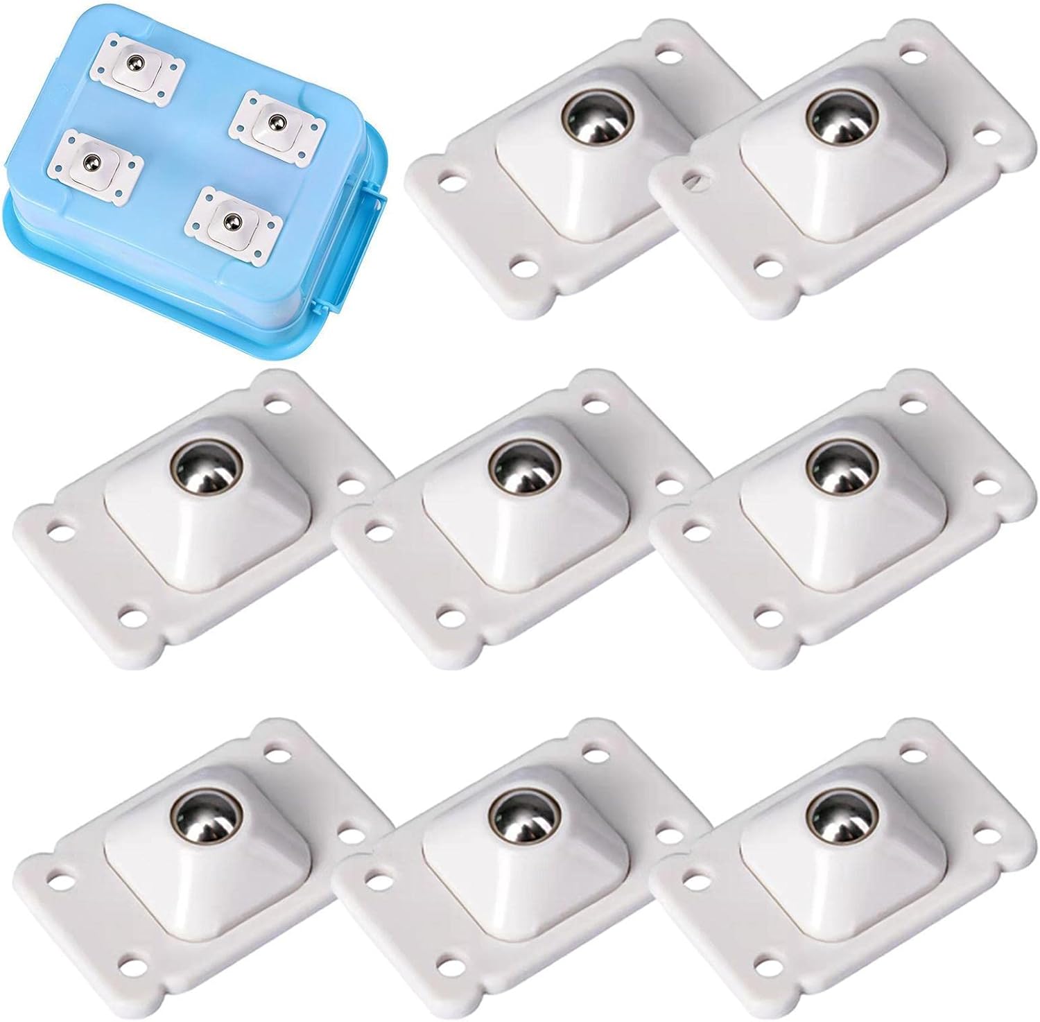 Adhesive Castor Wheels,8 PCS Small Castor Wheels Swivel Casters Wheels ...