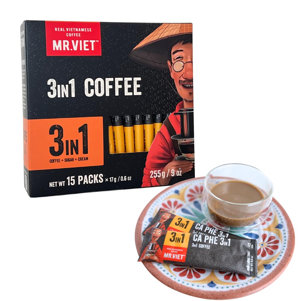 Amazon | 【ベトナム直輸入】スティックカフェオレ ベトナムコーヒー 3in1 コーヒー MR.VIET ミスターベト（ 輸入コーヒー/正規品/インスタント カフェオレ/コーヒーミルク ...