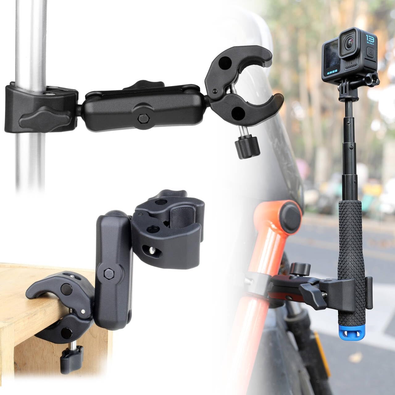 Amazon.com: Mechrig Super Double Clamp Camera Mount - 360° Magic Arm ...