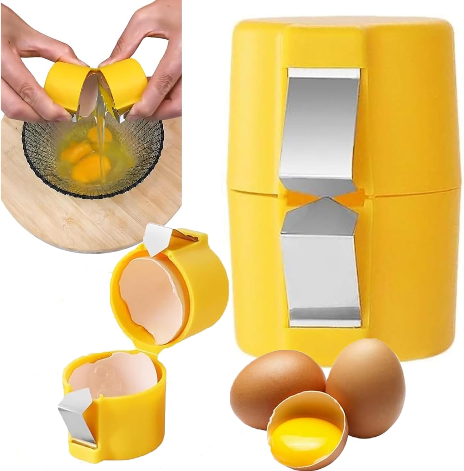 Amazon.com: EGGS Egg Yolk Separator - Stainless Steel Egg Shell Opener ...