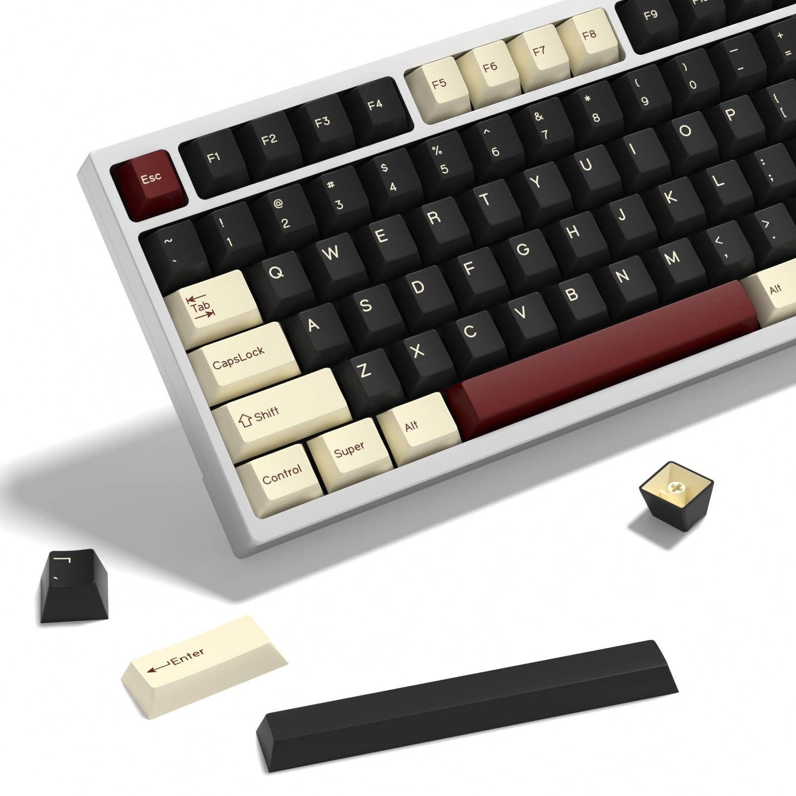 Amazon.com: KBDiy Rome PBT Double Shot Custom Keycap Set,176 Keys Black ...