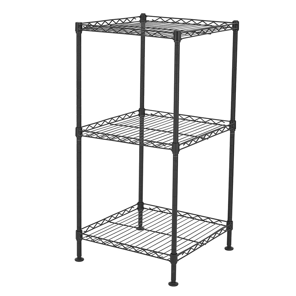 Amazon.com: EEBUIHUI 3 Tier Adjustable Storage Shelf Metal Storage Rack ...