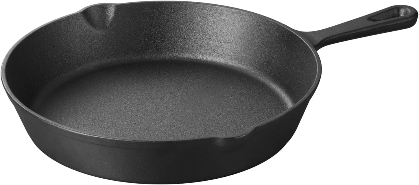Amazon.com: BEIHG Pre-Seasoned Cast Iron Grill Skillet Pan.cast Iron ...