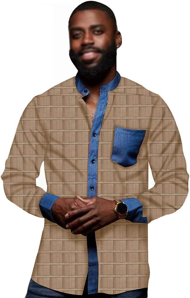 APTX Men Suits Shirts Jacquard Dashiki African Sleeve Tribal Tracksuit ...