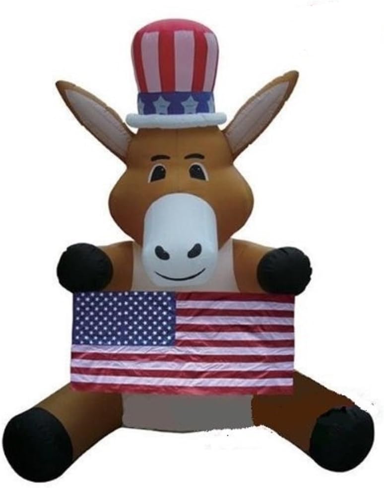 Amazon.com: 4TH OF JULY - 8 1/2' INFLATABLE DONKEY WITH 3 ...