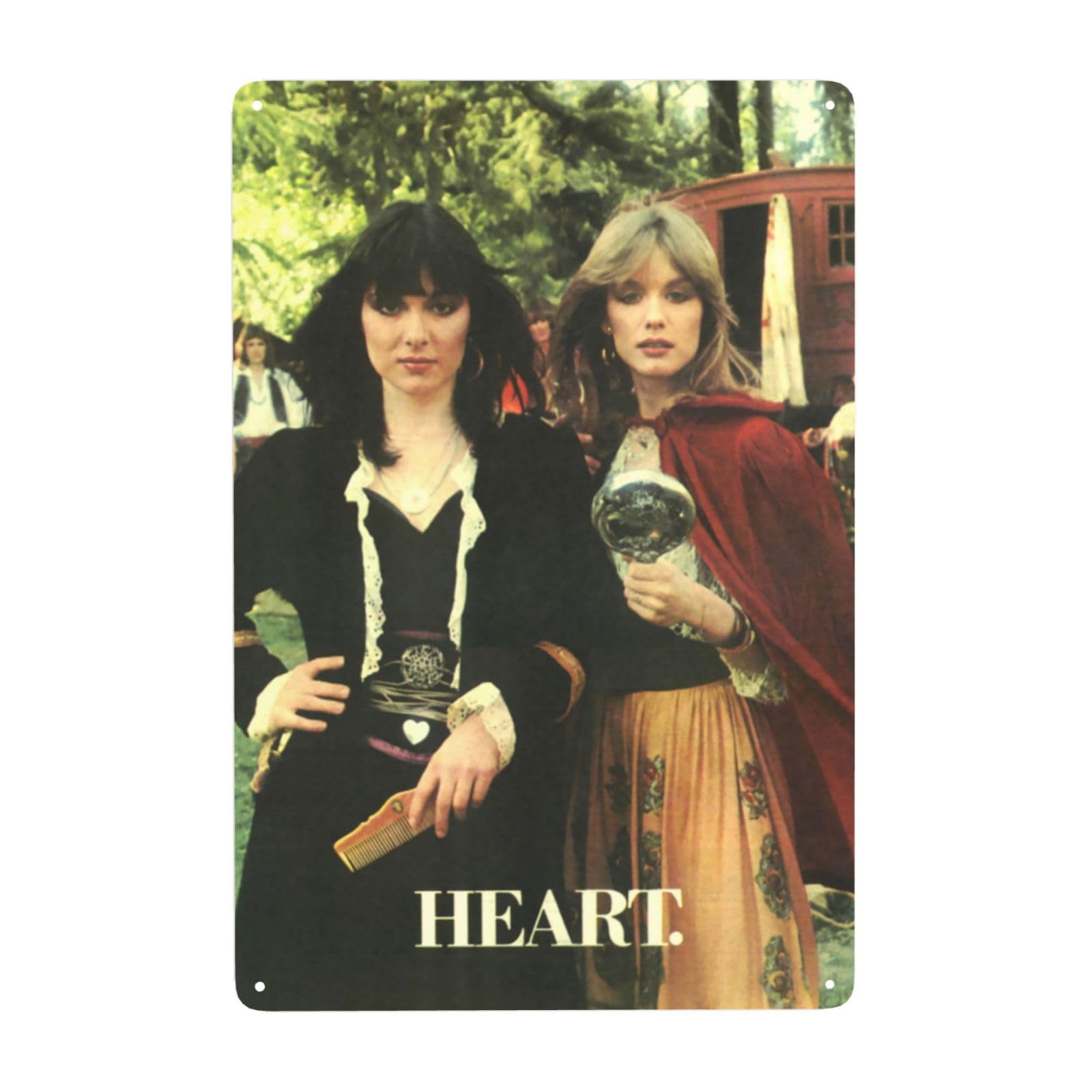 Amazon.com: OBLUE Heart Rock Band Metal Tin Sign Novelty Plaque Tin ...