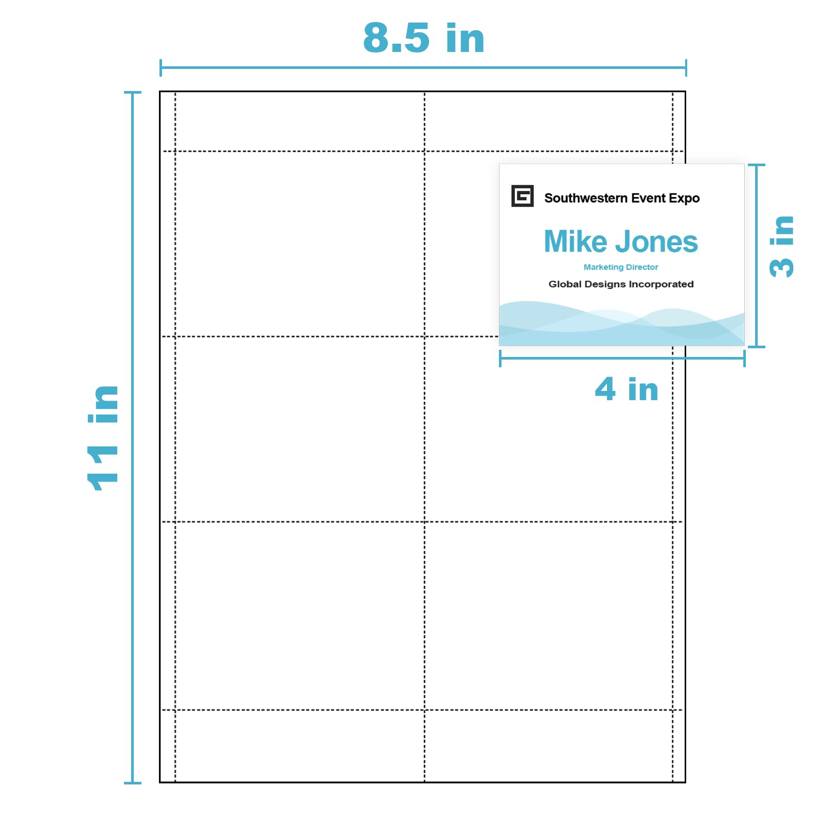 Snapklik.com : MaxGear 600 Name Badge Inserts Badge Labels, 3" X 4 ...