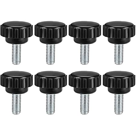 Amazon.com: uxcell M6 x 10mm Metric Male Thread Knurled Clamping Knobs ...