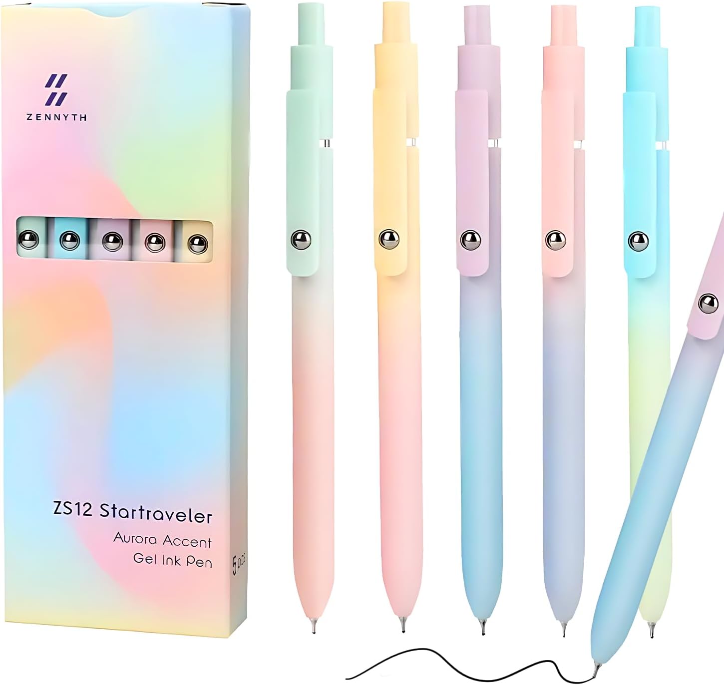 Amazon.com: DR DOURONGE 10pcs Retractable Gel Pens, Black Ink Pens ...