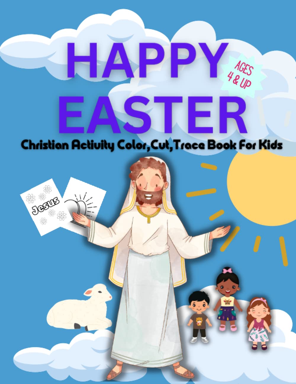 Amazon.com: Happy Easter! Fun Christian Easter Activity Book for Kids ...