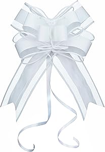 Amazon.com: WEWILUCK White Gift Bow, Big White Pull Bows for Gift ...