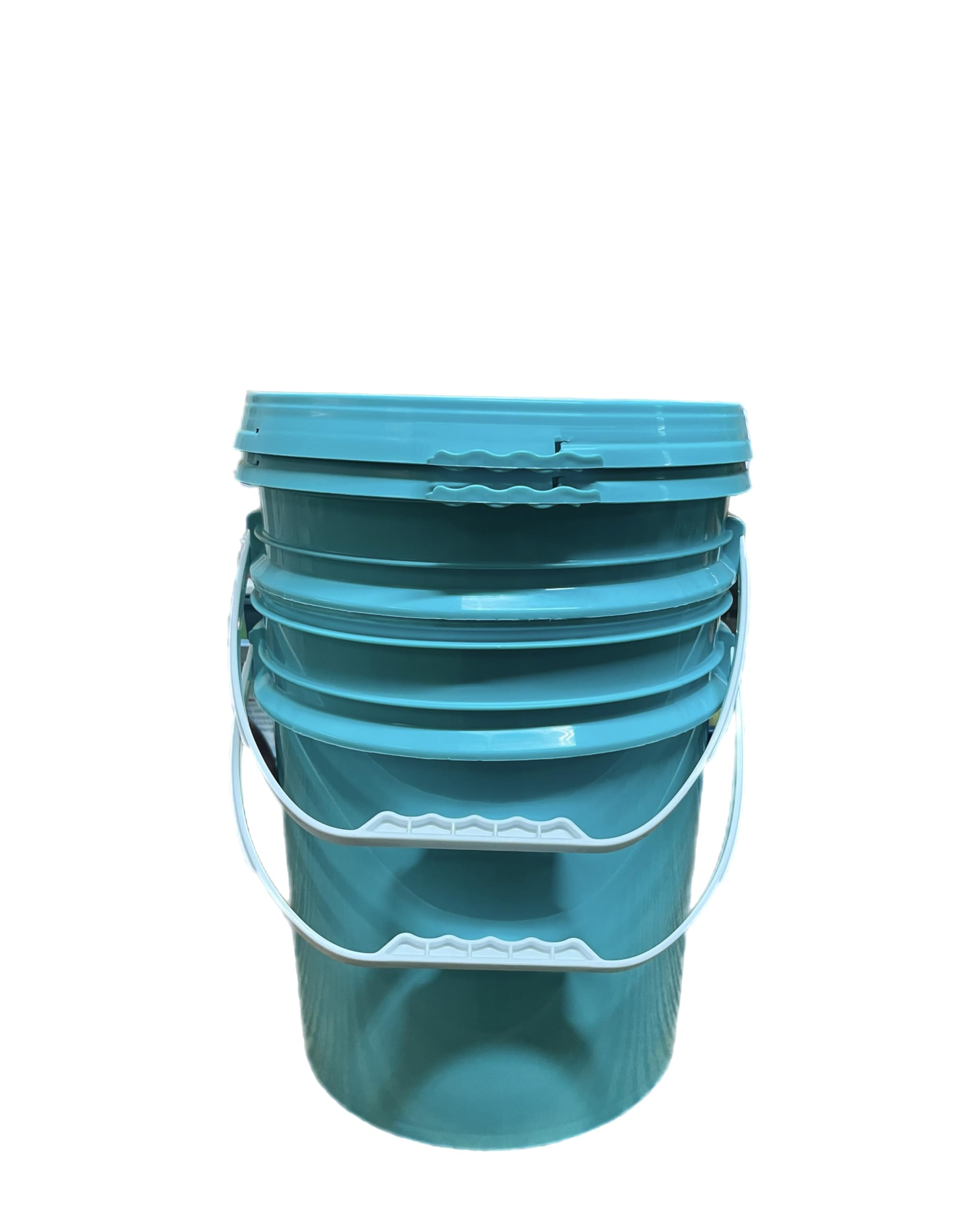 Amazon.com: 2.5 Gallon Bucket Food Safe Container with Lid (Aqua, 2pc ...